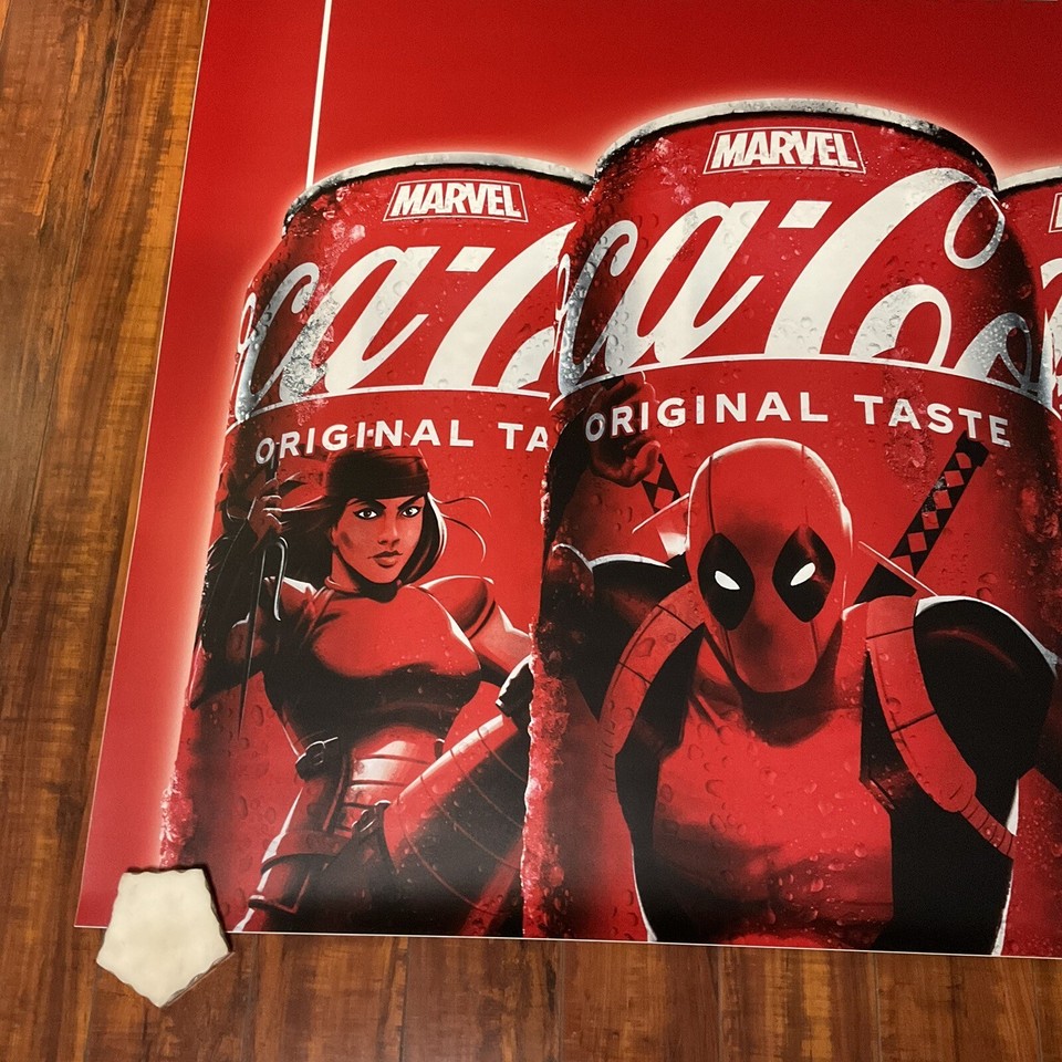 THE MARVEL UNIVERSE Coca-Cola Deadpool Marvel Original Bus Stop Poster ...