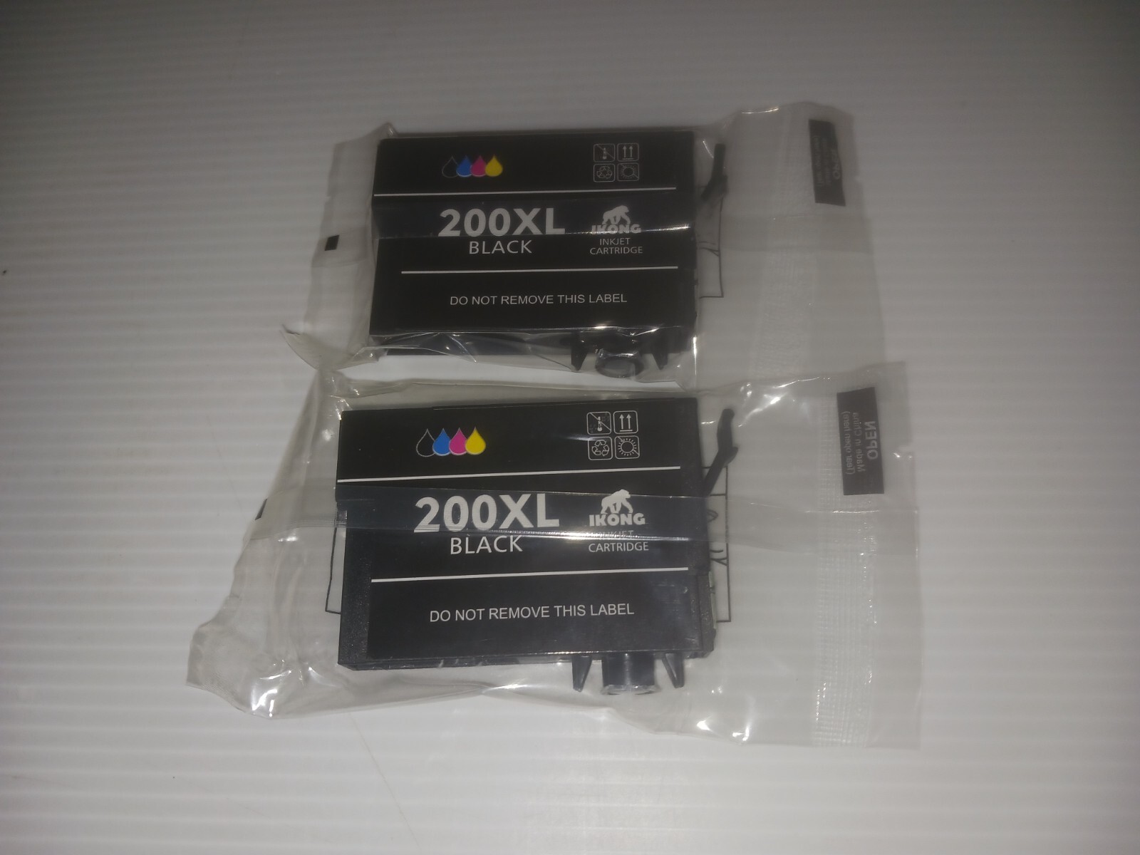 IKONG Lot of 2 Printer Inkjet Cartridges NEW 200XL Black FACTORY SEALED ...