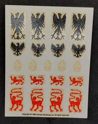 Bretonnian water Decal Knights of the realm Transfers 90s d | eBay UK