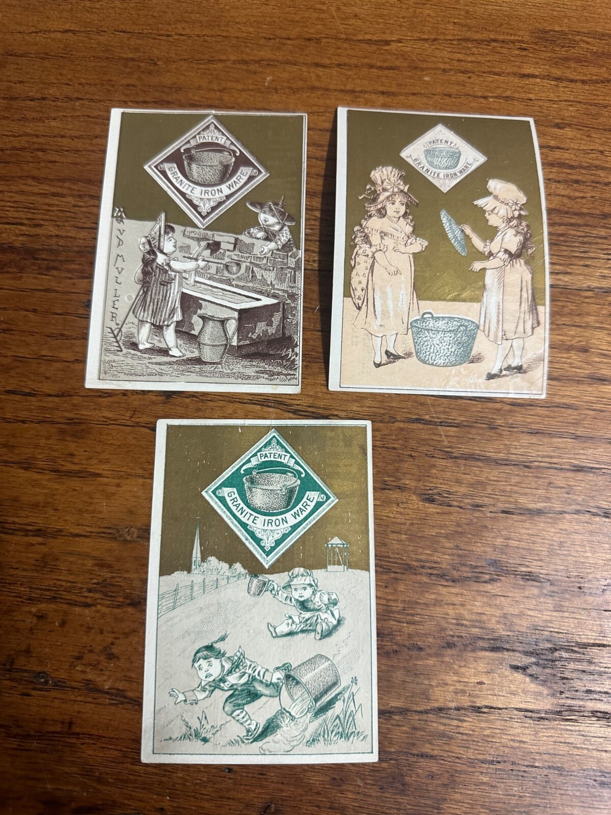 Victorian Granite Iron Ware Trade Cards 1890s Advertising (3 ...