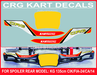 ADESIVI "CRG KART RACING" DECALS SPOILER REAR MODEL KG 135cm CIK/FIA-24 ...