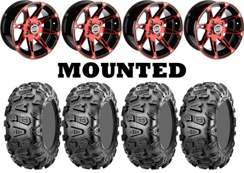 Kit 4 CST Abuzz Tires 26x8-12/26x11-12 on Moose 387X Red Wheels FXT | eBay