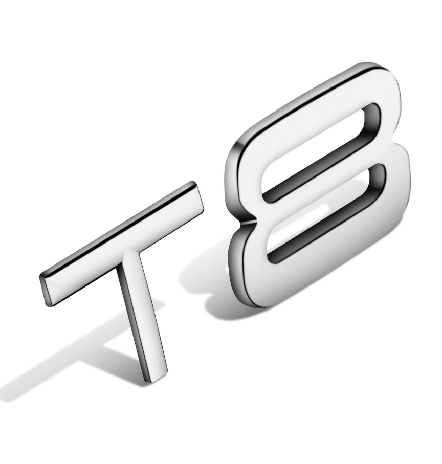 For VOLVO T8 Silver Rear Boot Trunk Emblem Sticker Letter Badge XC40 ...