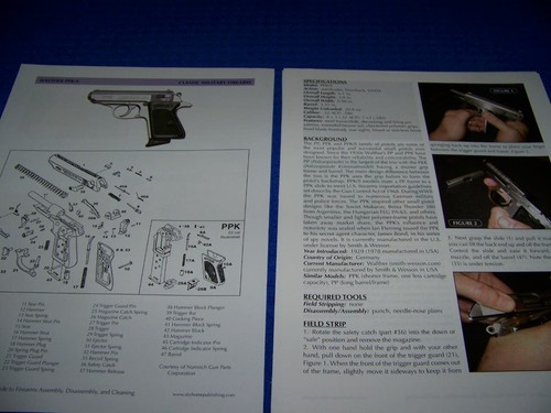 WALTHER PPK/S & T/C ENCORE PRO HUNTER...DISASSEMBLY & EXPLODED VIEW ...