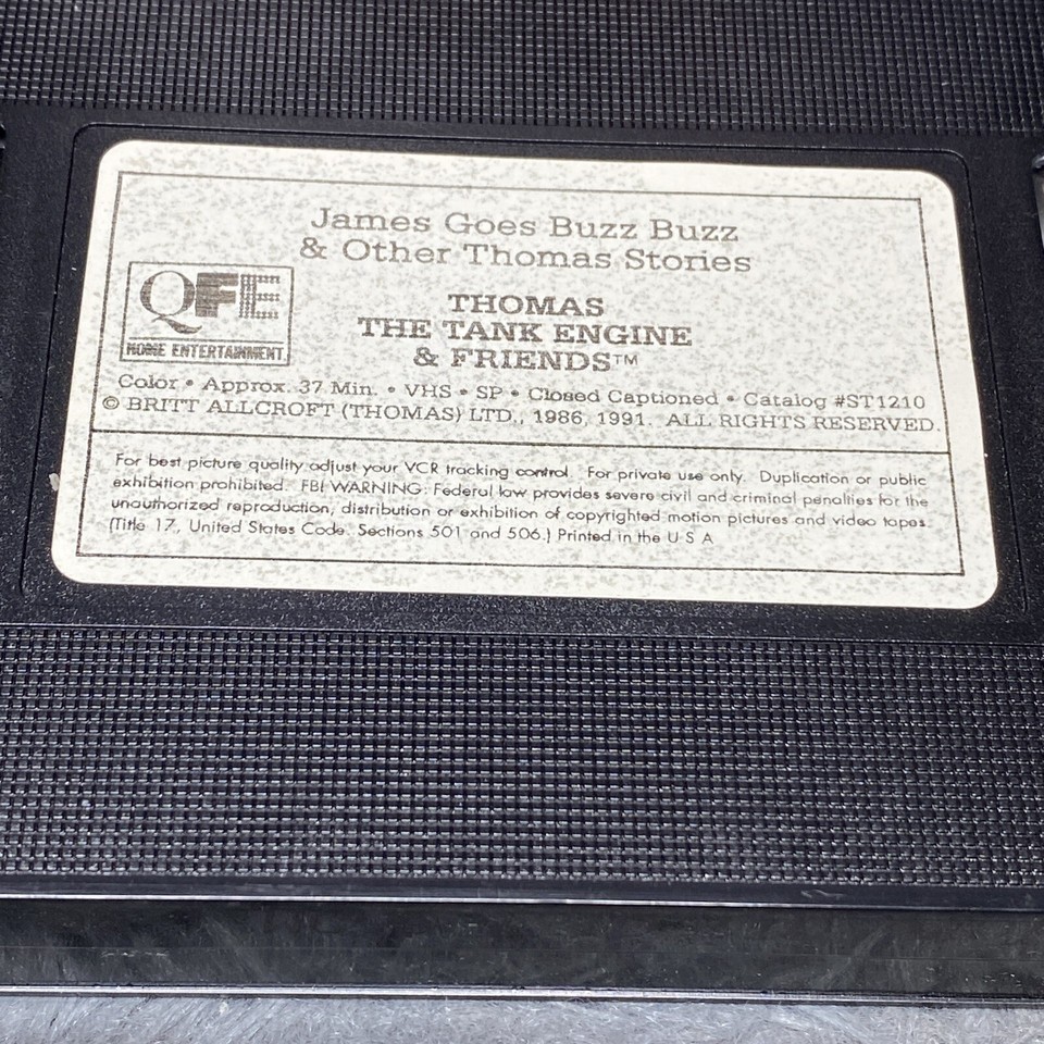 Thomas Tank Engine & Friends James Goes Buzz Buzz VHS 1993 Train George ...