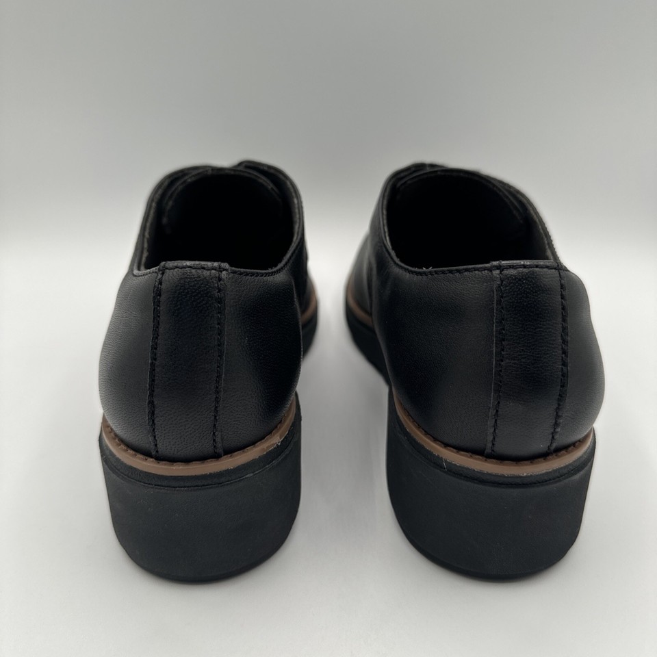 Clarks Women's Sharon Rae Loafer Women’s Size 10 Black Leather Lace Up ...