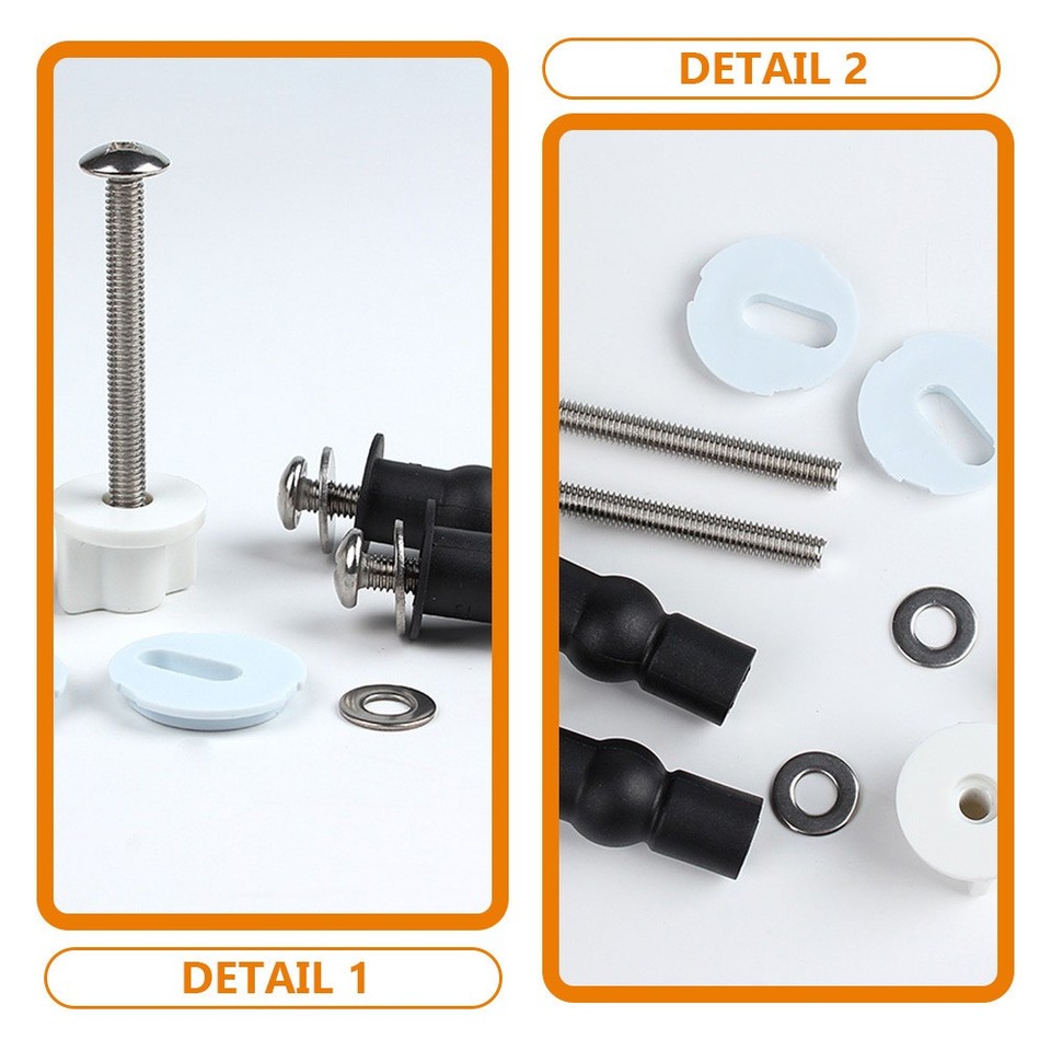 Universal Toilet Seat Fittings Locking Bolts Nuts Tank Screws ...
