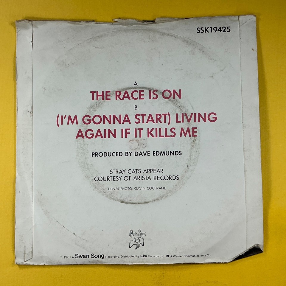 Dave Edmunds with Stray Cats The Race is on 7’ Vinyl Single Records ...