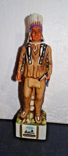 Vintage SKI COUNTRY Native American Indian "BLACKFOOT" Whiskey Decanter ...