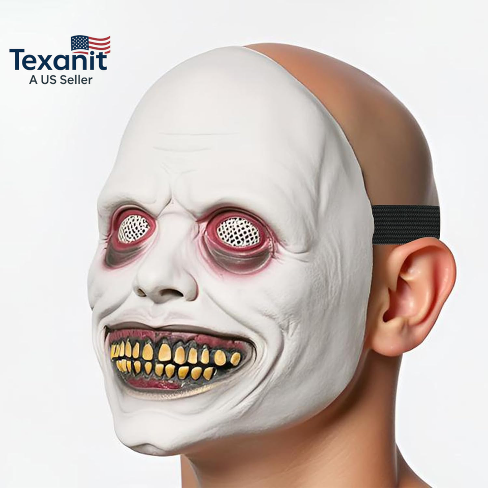 Scary Halloween Mask for Adults, Realistic and Durable Latex Creepy ...