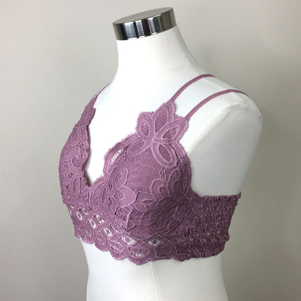 Anemone Women's Sexy Comfortable Lace Wireless Stretch Bra Bralette Top ...