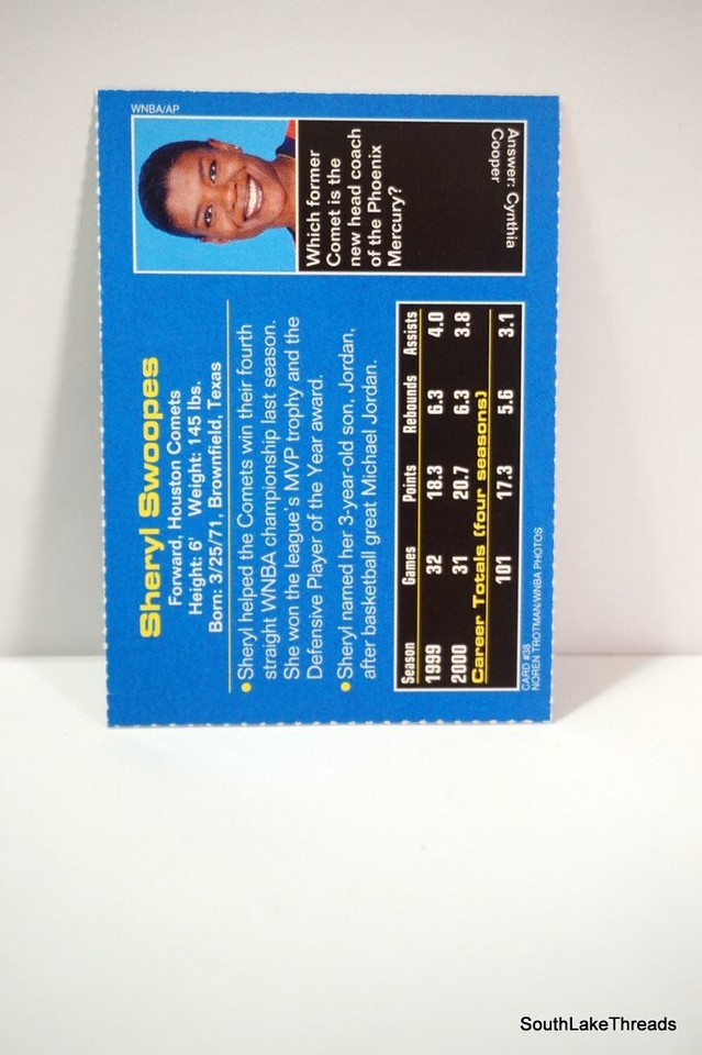 Sheryl Swoopes #38 Houston Comets WNBA Sports Illustrated for Kids SI ...