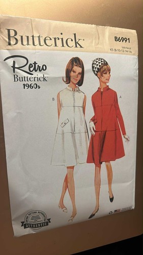 Butterick Pattern B6991 Retro 1960's Misses’ One-Piece Tent Dress Sz 8 ...