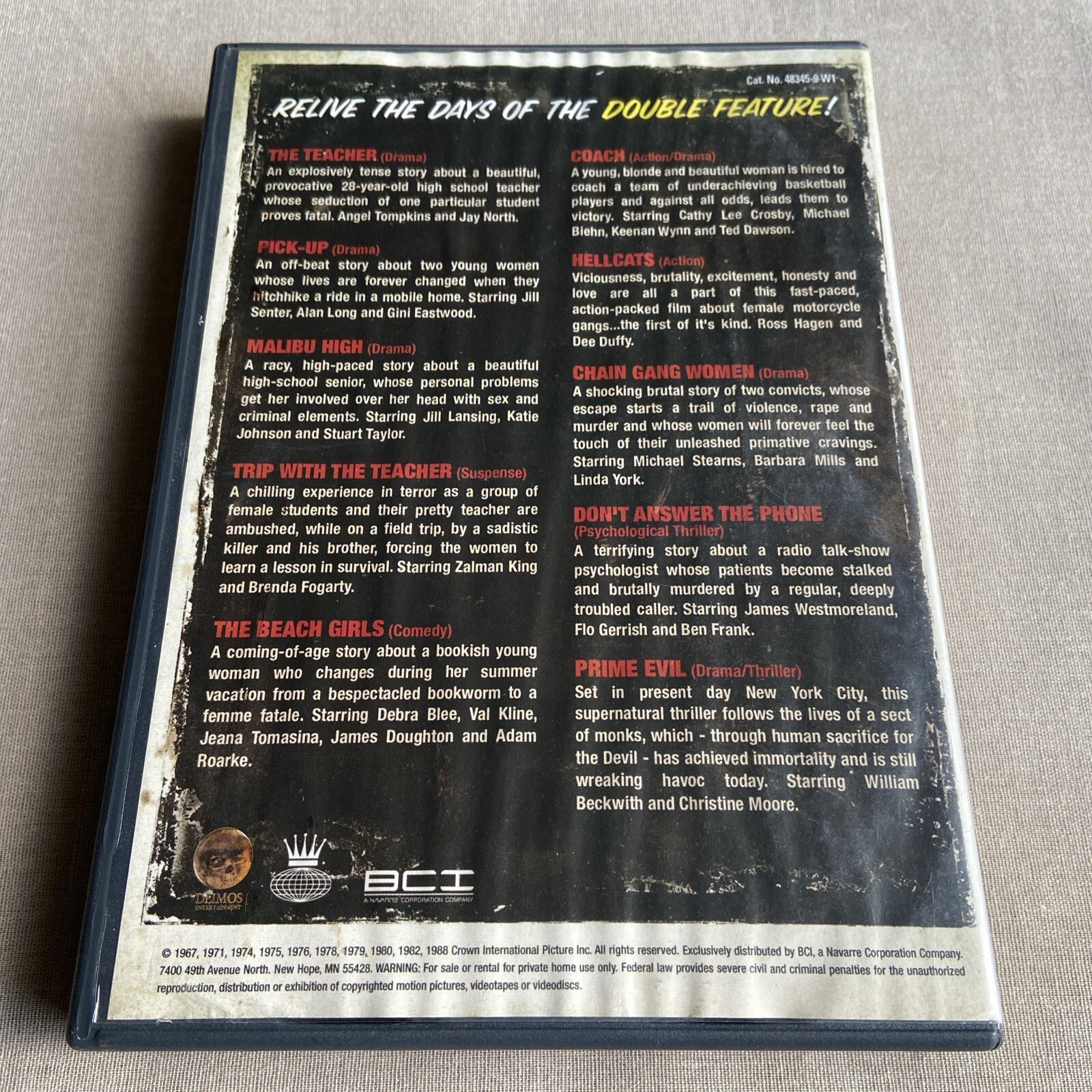 Exploitation Cinema Collection (DVD 20-Film 10-Disc Set) Cult Thriller ...