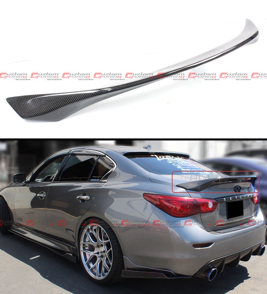 FOR 2014-2024 INFINITI Q50 HIGHKICK CARBON FIBER DUCKBILL TRUNK LID ...