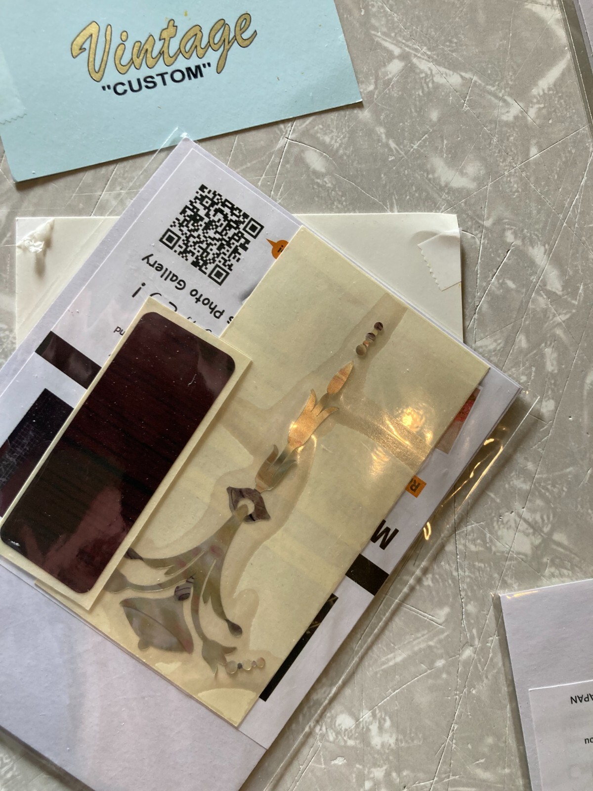 Huge Lot Guitar Building Hobby Inlay Abalone Decals Mother of Pearl Etc ...