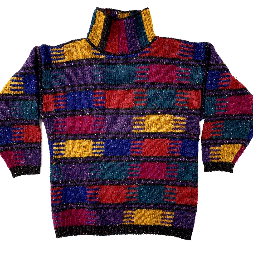 Vintage Banana Republic Safari Sweater Patchwork Color Block Wool Tunic ...