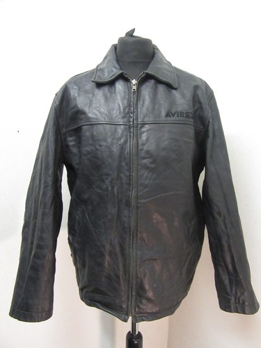 VINTAGE AVIREX LEATHER FLIGHT MOTORCYCLE JACKET SIZE L | eBay