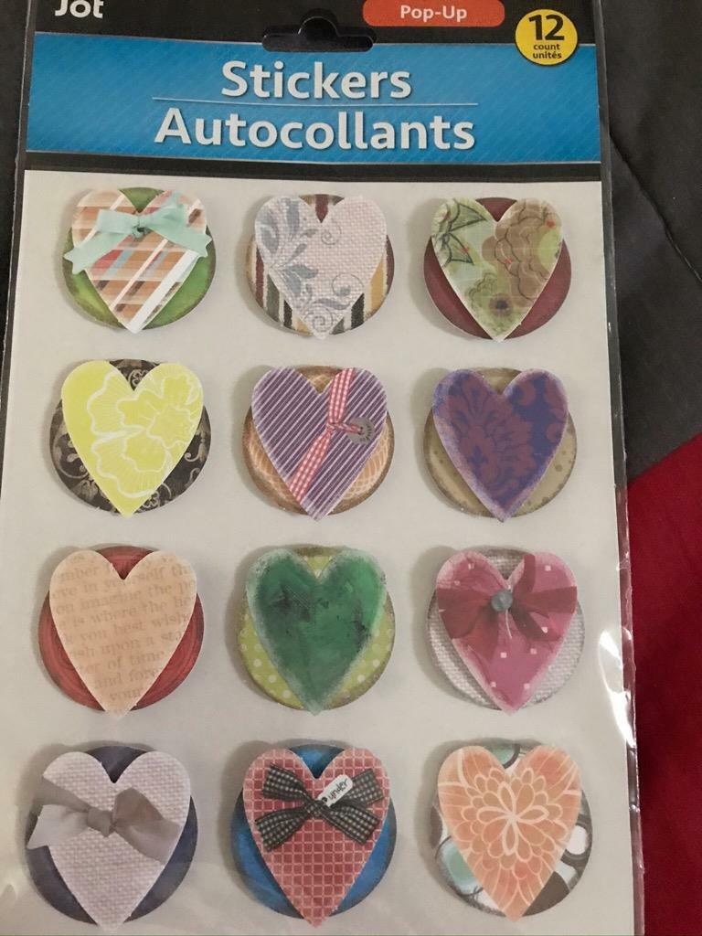 JOT HEARTS THEME 3D POP-UP STICKER SHEET (12 STICKERS) | eBay