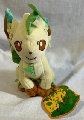Pokemon Leafeon Sitting Plush Toy New With Tags USA Seller 7in Plushie ...