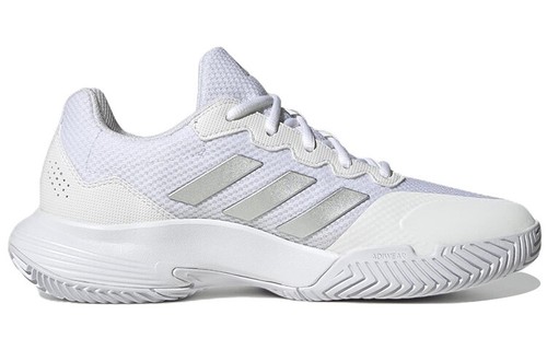 adidas GameCourt 2.0 Low White Silver Metallic W - HQ8476 | eBay