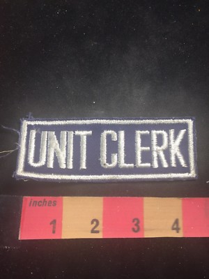 Vintage UNIT CLERK Uniform Patch 80NU | eBay