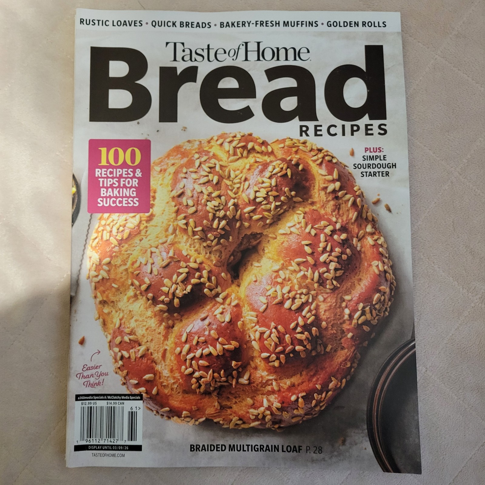 Bread Recipes: Taste of Home Magazine 2025 ~ 100 Recipes & Baking ...