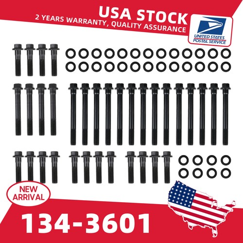 134-3601 Sbc Small Block For Chevy Aluminum Steel Head Bolts Heads 350 ...