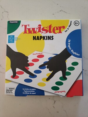 Napkins Paper Twister Game 24 Party Game Napkins And A Spinner For Box ...