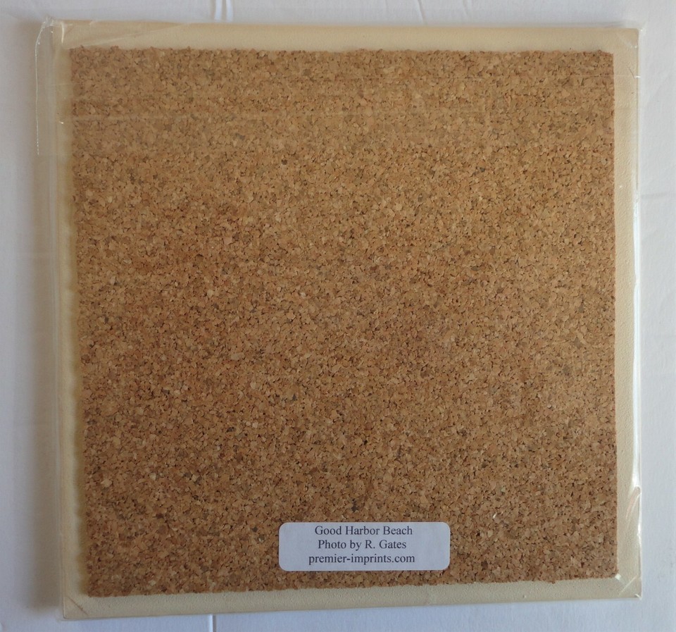 2 New Good Harbor Beach Gloucester MA 6" X 6" Photo Ceramic Cork Trivet ...