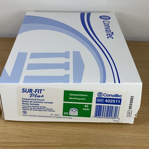 ConvaTec Sur-Fit Plus Closed-End Pouch 45mm, Item # 402511, 20 Units ...
