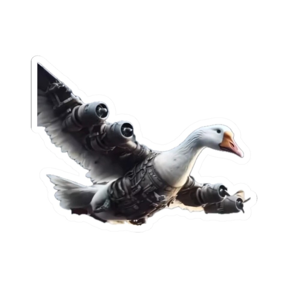Bombombini Gusini Flying Goose Plane Vinyl Sticker Viral Italian ...