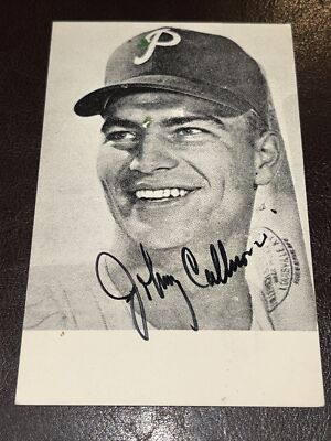 Johnny Callison Autographed Signed 3.25x5 Promo Card 1981 Philadelphia ...