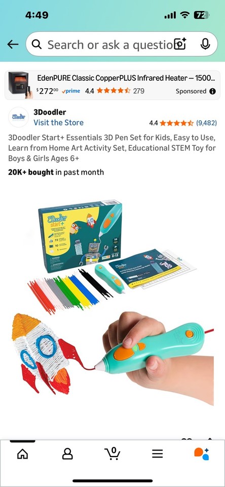 3Doodler Start+ Essentials (2024) 3D Pen Set for Kids, Easy to Use ...