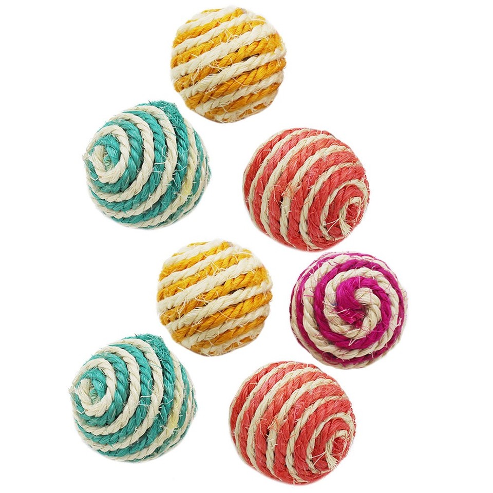 7 Pcs Cat Playthings Kitten Toys for Indoor Cats Scratching Balls ...