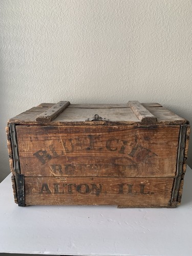 Bluff City Brewery Alton IL Wood Beer Crate with Lid | eBay