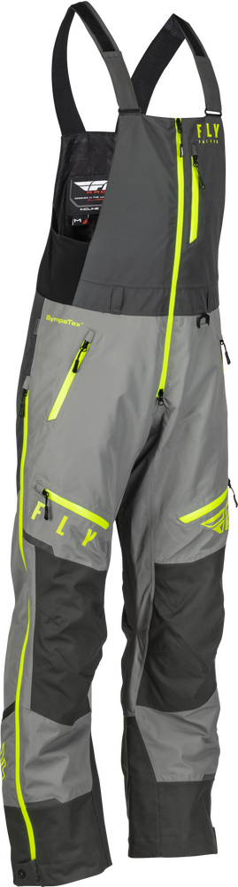 FLY RACING INCLINE SNOW BIB/SNOW PANT - BLACK/GREY/HI-VIS - SNOWMOBILE ...