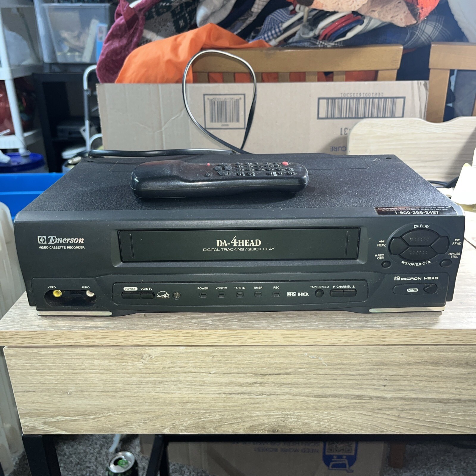 Emerson EWV401 S-VHS VCR With Remote Power Tested 53818210024| eBay