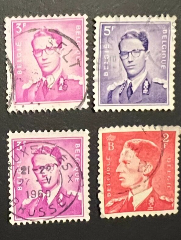 Belgium King Baudouin 2f 3f & 5f (4) Used Stamps 1952 | eBay