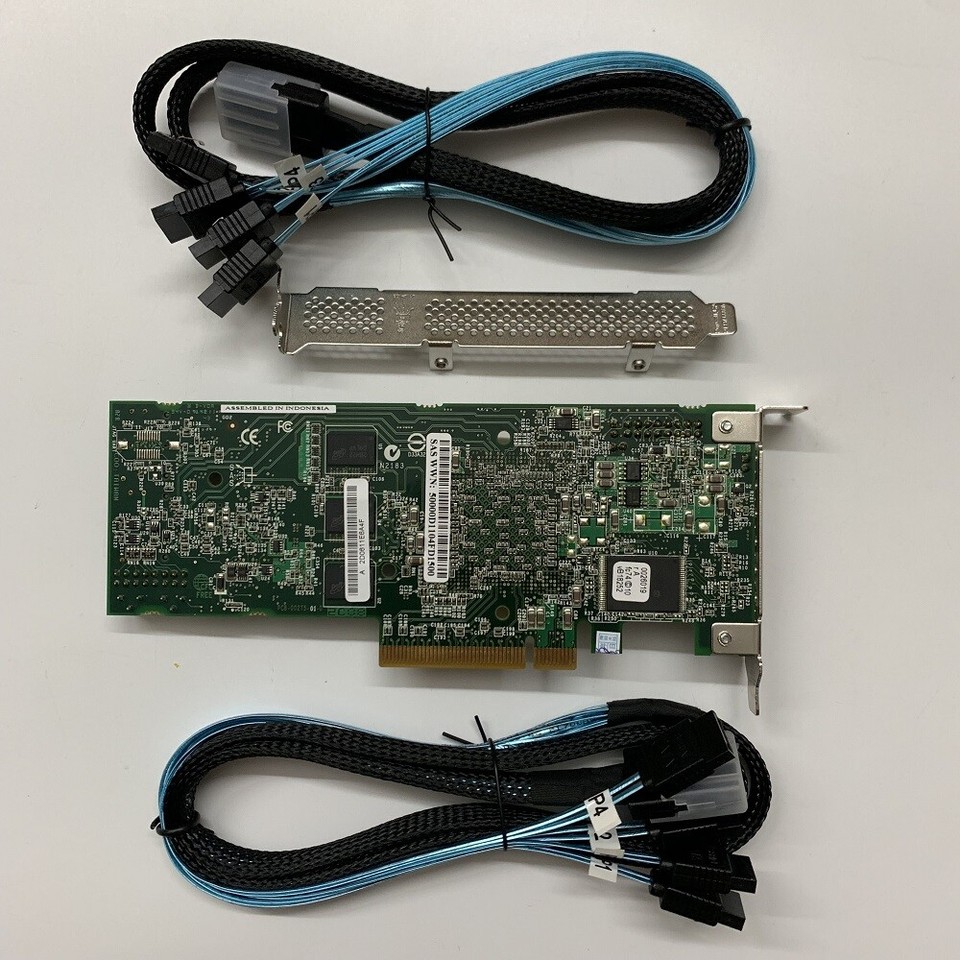 ADAPTEC ASR-5805 512MB 8 Port PCIe SAS/SATA RAID Controller+2PCS SATA ...
