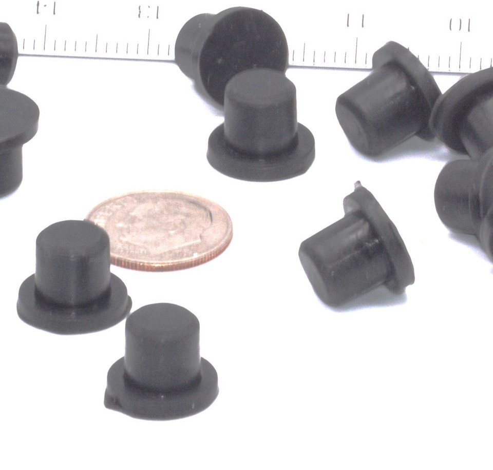 3/8” Rubber Hole Plugs Thick Panel Plug Compression Push In Stem Bumper ...