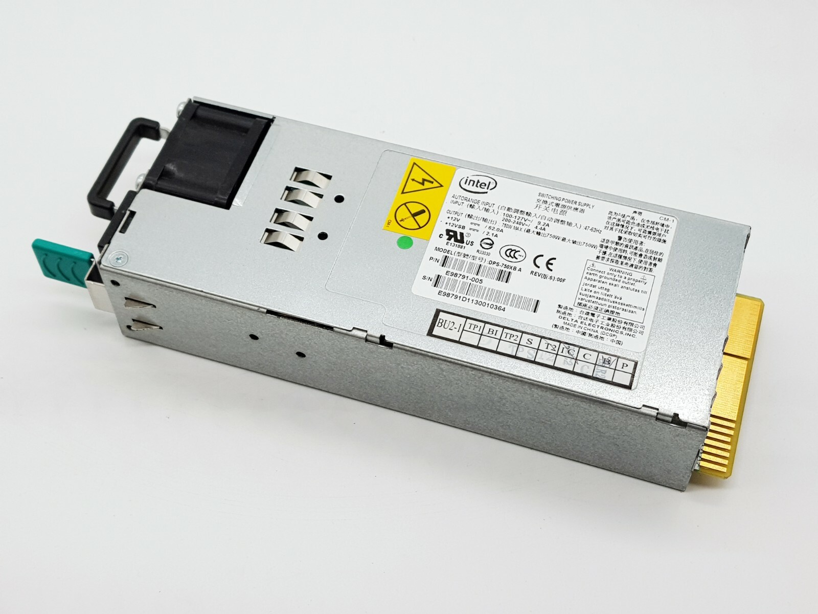 Intel Dps-750xb a 750w Hot Swap Switching Power Supply E98791-005 for ...