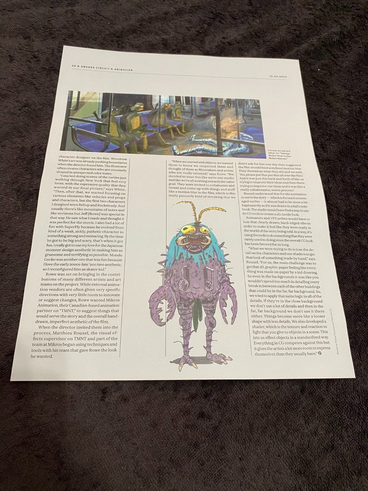 TEENAGE MUTANT NINJA TURTLES MUTANT MAYHEM 2024 Oscar ad article w ...