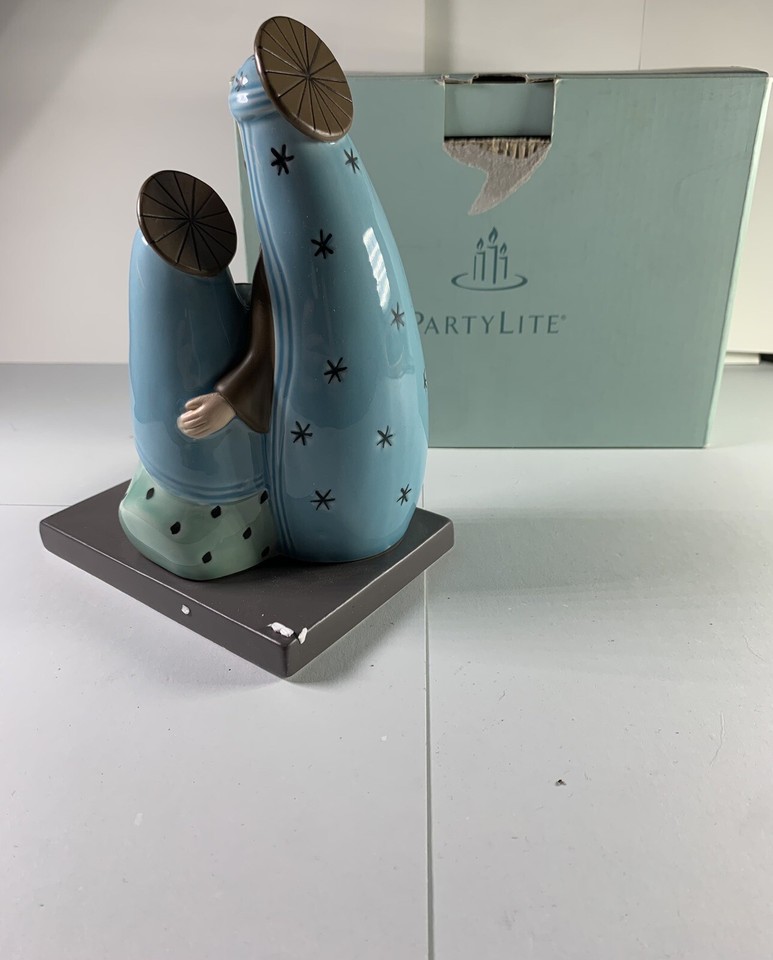 Partylite Modern Nativity 3 PC Set Tealight Holder Holy Family ,Shepard ...