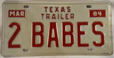 Vanity 2 BABES BABY license plate Beautiful Cars Pretty Girls Lover Hot ...