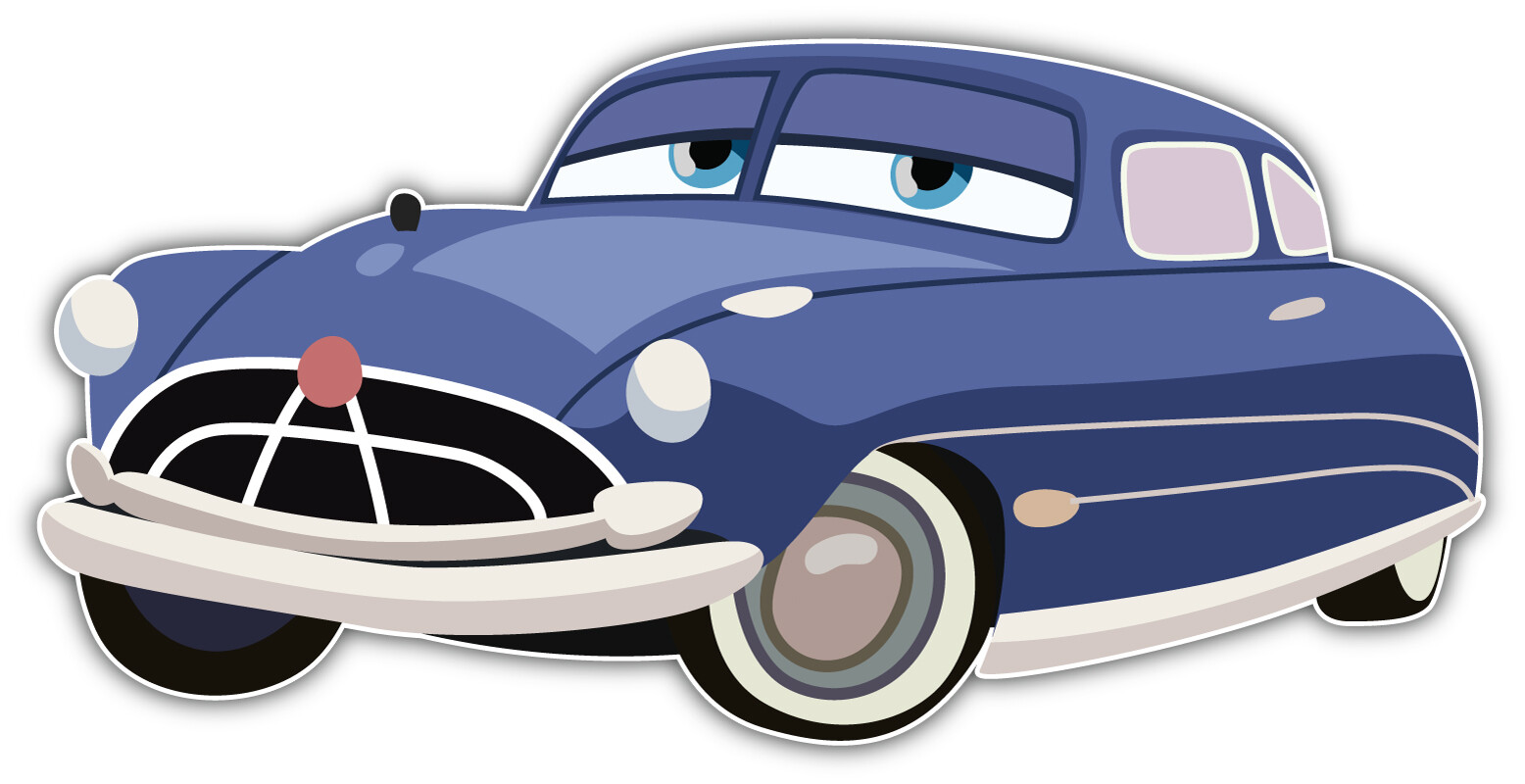 Doc Hudson Cars Cartoon Sticker Bumper Decal - ''SIZES'' | eBay
