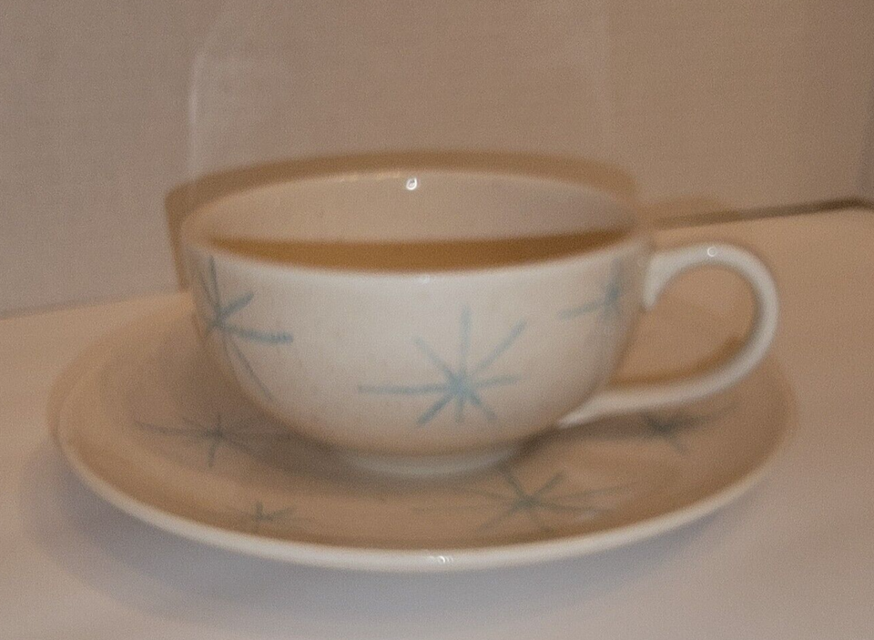 Celeste Turquoise Atomic Starburst Royal China Cup & Saucer MSM | eBay