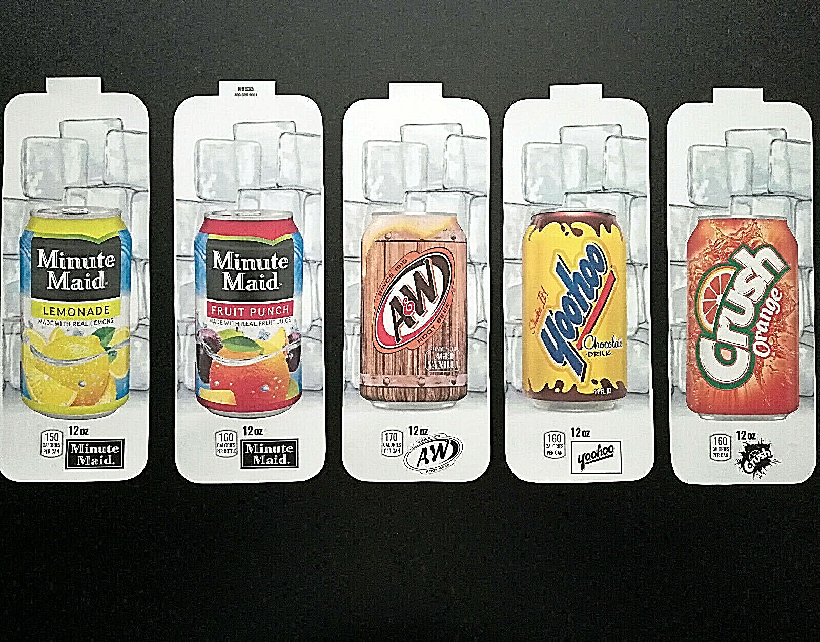 (5) Royal Vendors Chameleon CUSTOM 12 oz Can Vend Labels (Flavor Strips ...