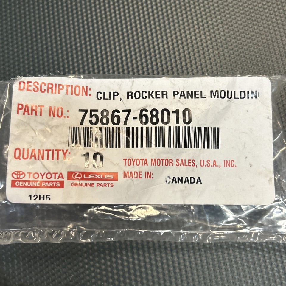 Toyota Rocker Panel Moulding Clips 75867-68010 | eBay