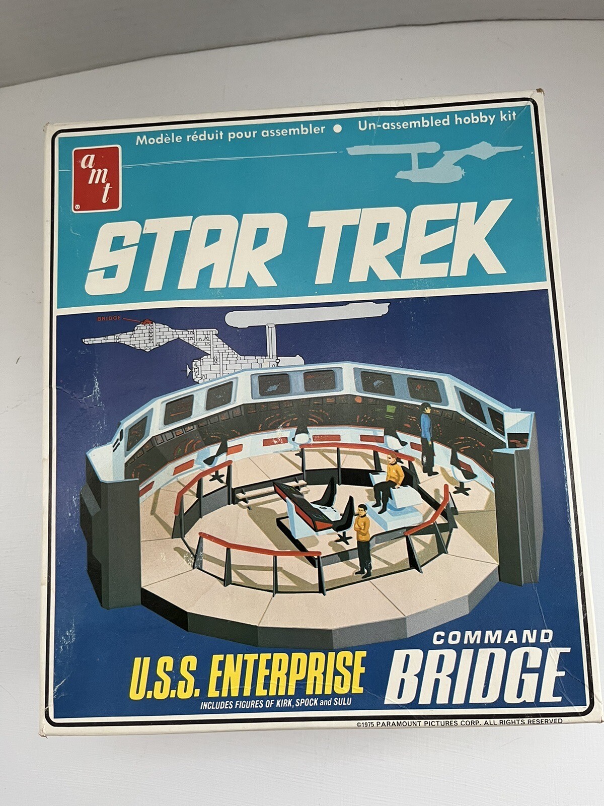1975 AMT USS Enterprise Command Bridge Model Kit Opened Box Sealed Bag ...